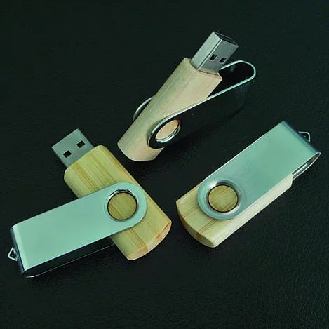 Custom Bamboo Twister USB Drives – Rooted in Thanks